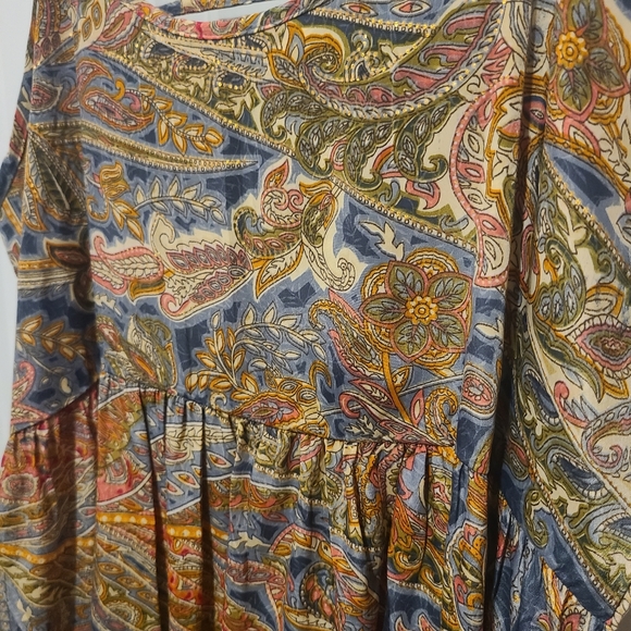 EARTHBOUND | Dresses | Nwt Earthbound Size Xxl Silky Paisley Boho Maxi ...